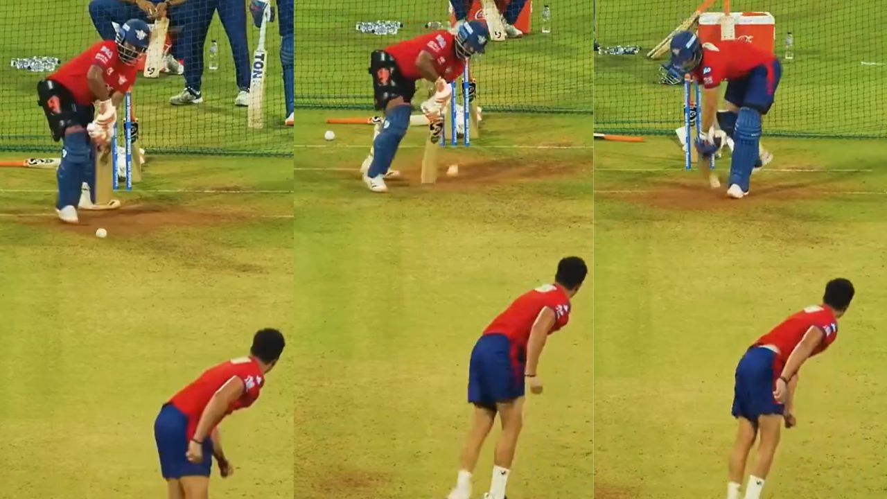 Arjun Tendulkar की स्पीड और यॉर्कर का कहर, प्रैक्टिस में Rishabh Pant ...